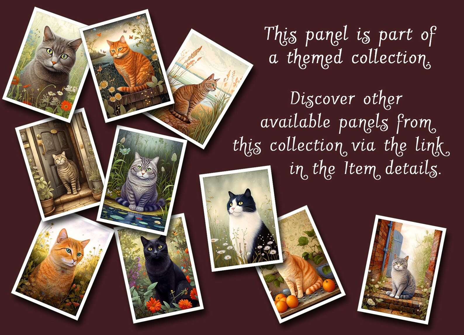 Fabric Panel - DI (131) - Cats. for Sewing, Patchwork, Quilting. Fabric ...