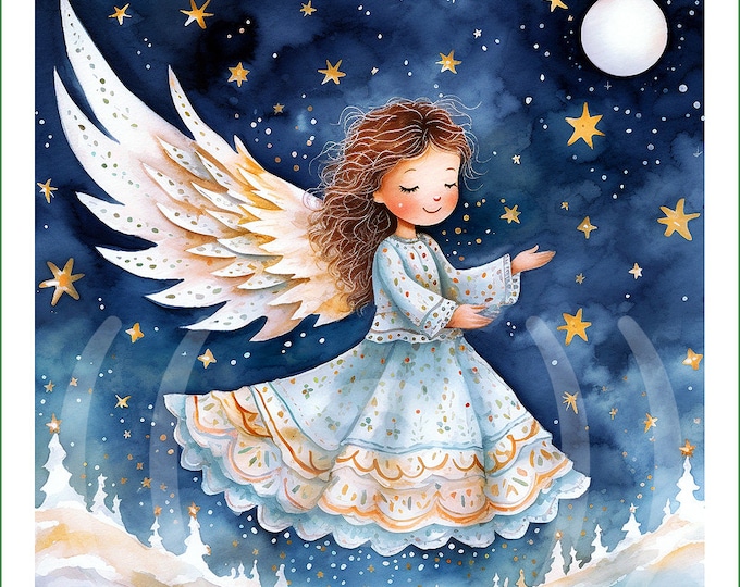 Fabric Panel DI 17 Christmas Angel. for Sewing, Patchwork, Quilting ...