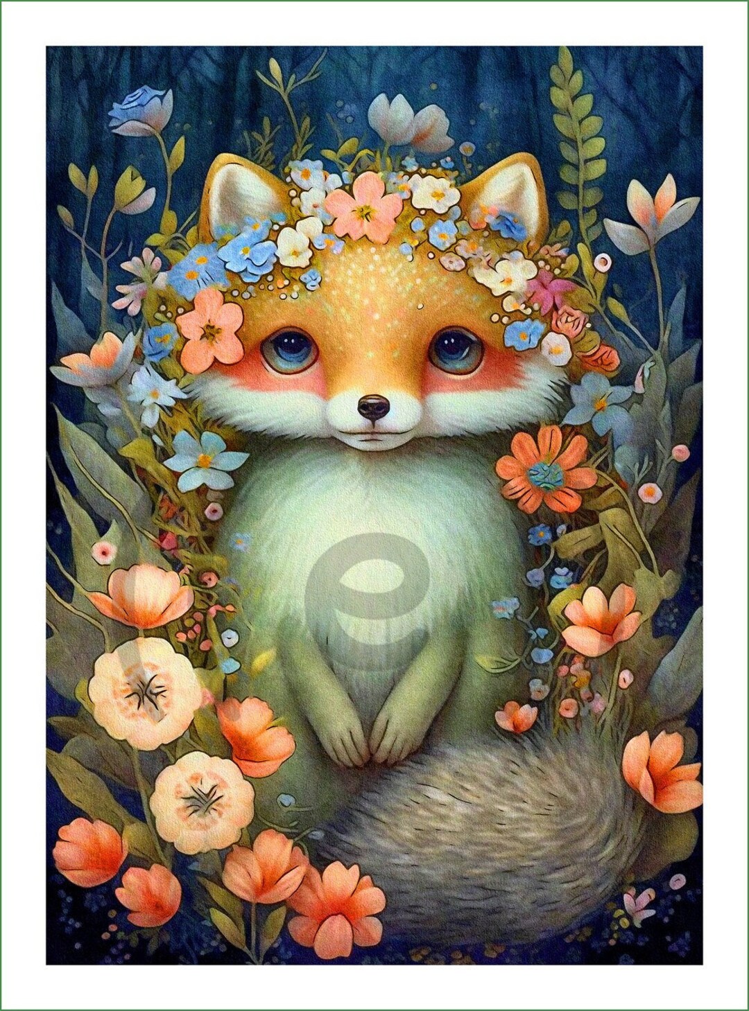 Fabric Panel - DI (143) - Cute Forest Animals. for Sewing, Patchwork ...