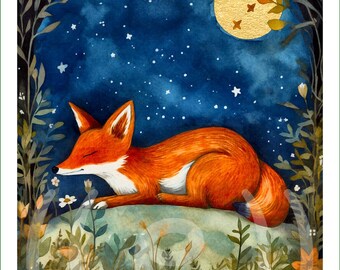 Fabric Panel DI 80 Boho Forest Animals. for Sewing, Patchwork, Quilting ...