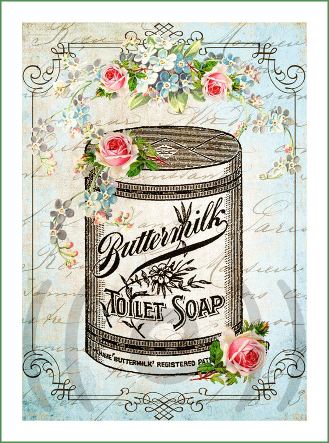 Fabric Panel Vintage Collage 512. for Sewing, Patchwork, Quilting ...