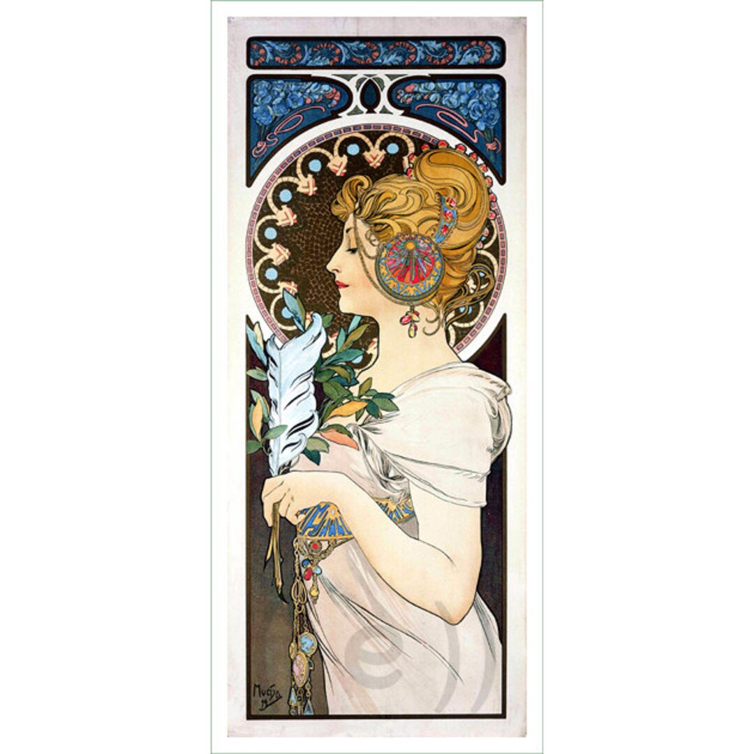 Fabric Panel - Alphonse Mucha (41). for Sewing, Patchwork, Quilting ...