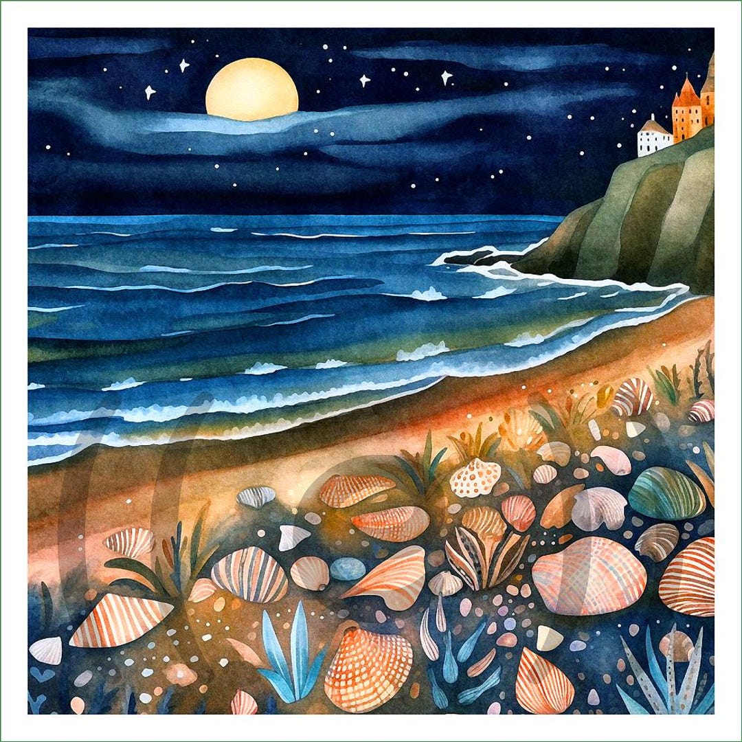 Fabric Panel - DI (98) - Sea Shores. for Sewing, Patchwork, Quilting ...