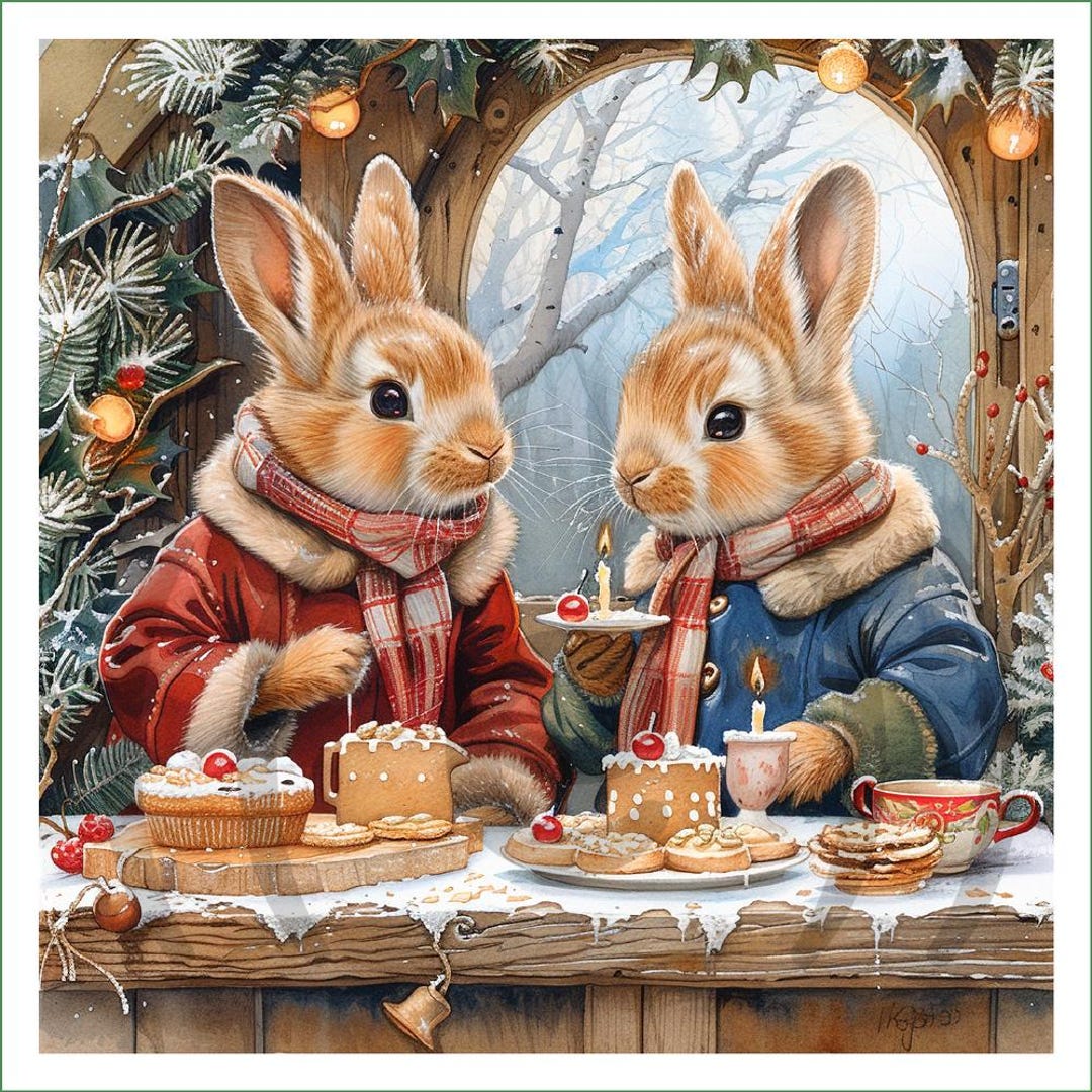 Fabric Panel - DI (388) - Fancy Rabbit. for Sewing, Patchwork, Quilting ...