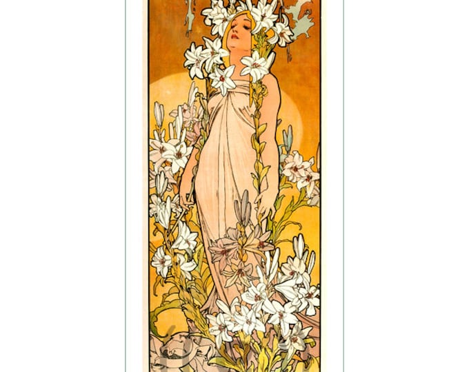 Fabric Panel - Alphonse Mucha (79). for Sewing, Patchwork, Quilting ...