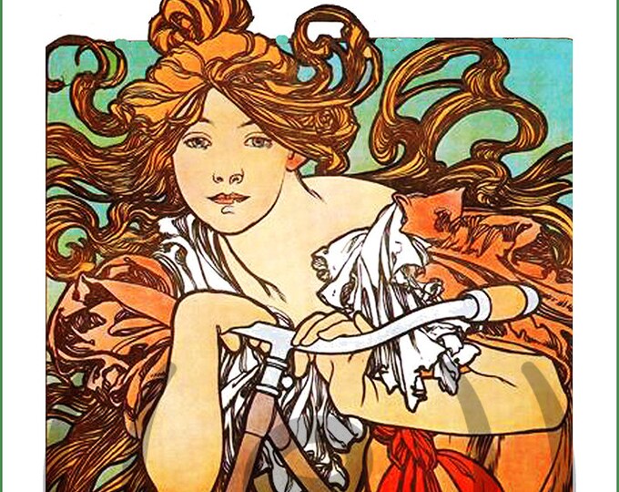Fabric Panel - Alphonse Mucha (13). for Sewing, Patchwork, Quilting ...