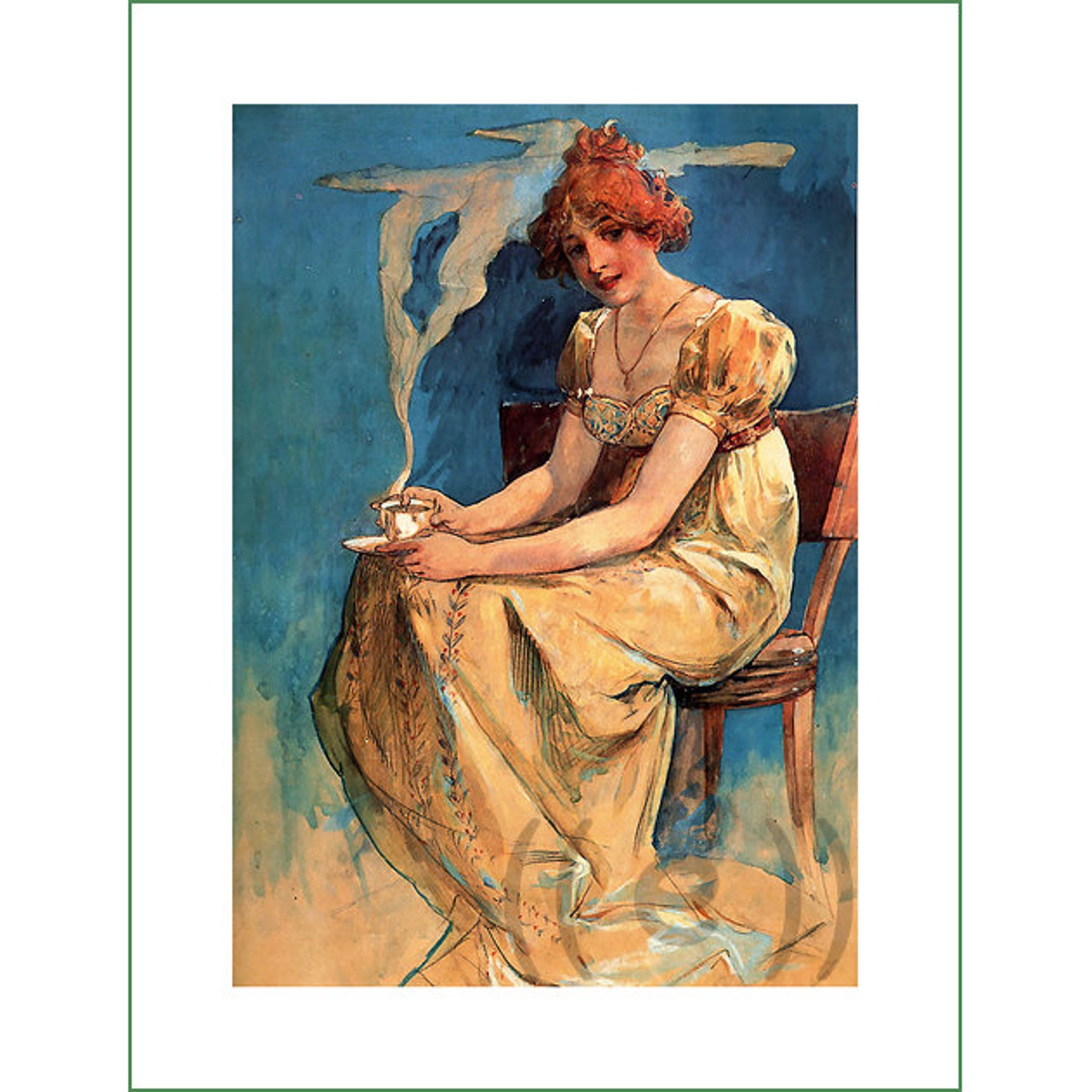 Fabric Panel - Alphonse Mucha (46). for Sewing, Patchwork, Quilting ...
