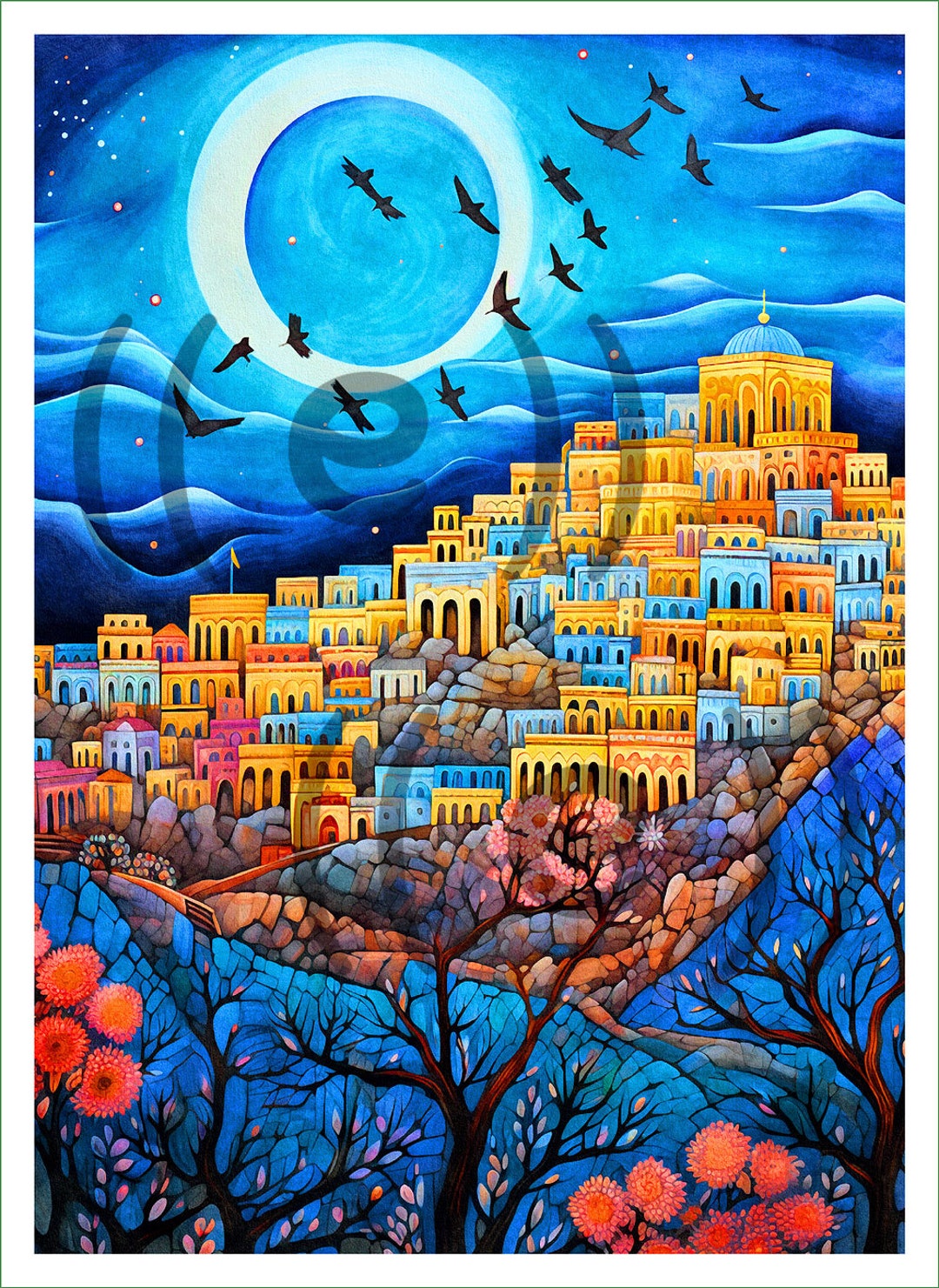 Fabric Panel - DI (2) - World Cities - Athens - Greece. for Sewing ...