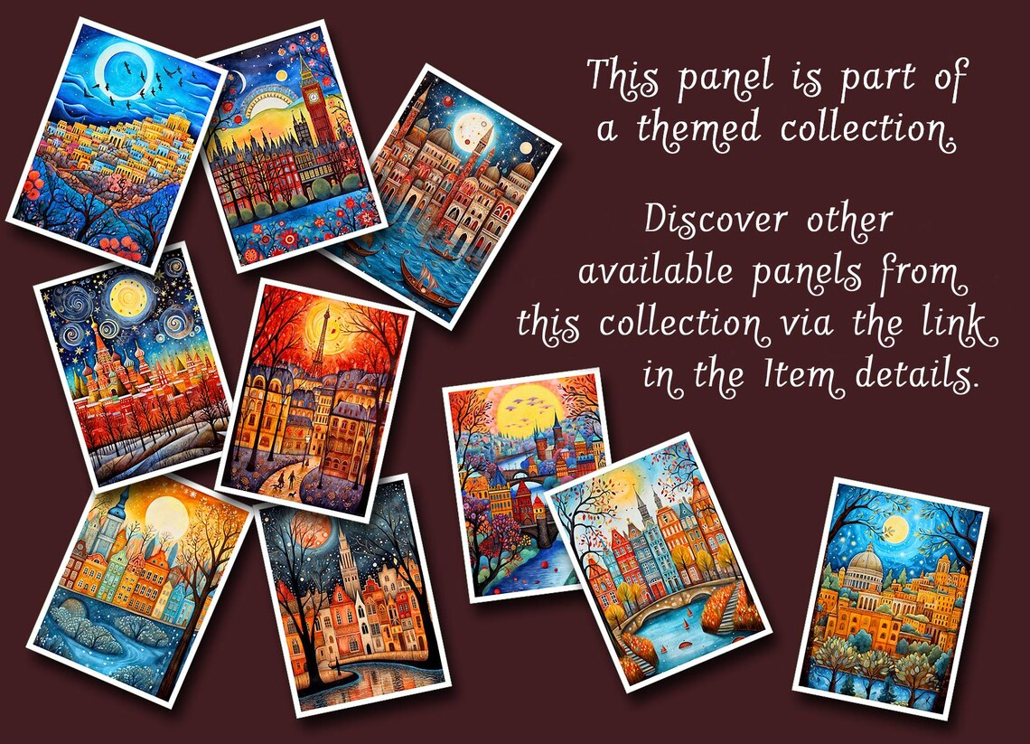 Fabric Panel - DI (2) - World Cities - Athens - Greece. for Sewing ...