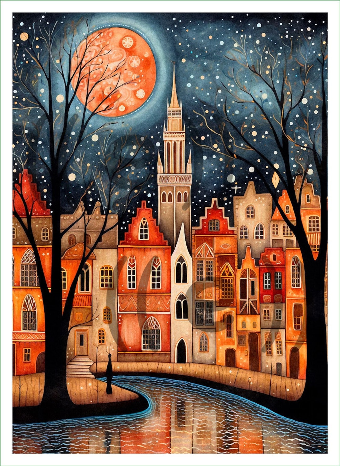 Fabric Panel - DI (3) - World Cities - Brugge - Belgium. for Sewing ...