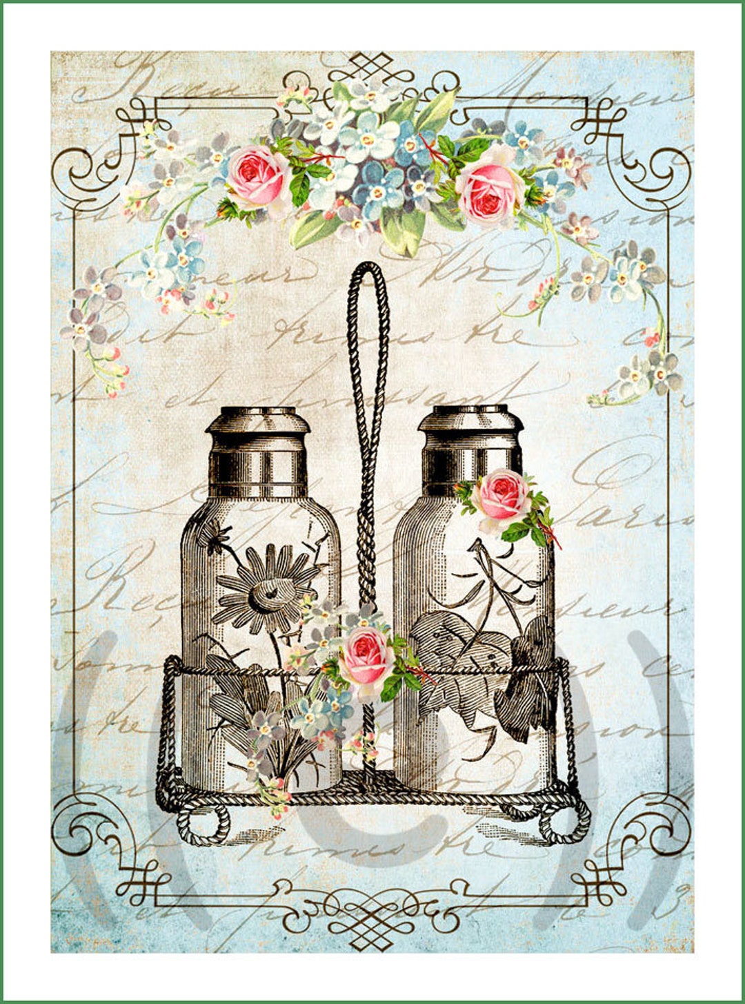 Fabric Panel - Vintage Collage (513). for Sewing, Patchwork, Quilting ...