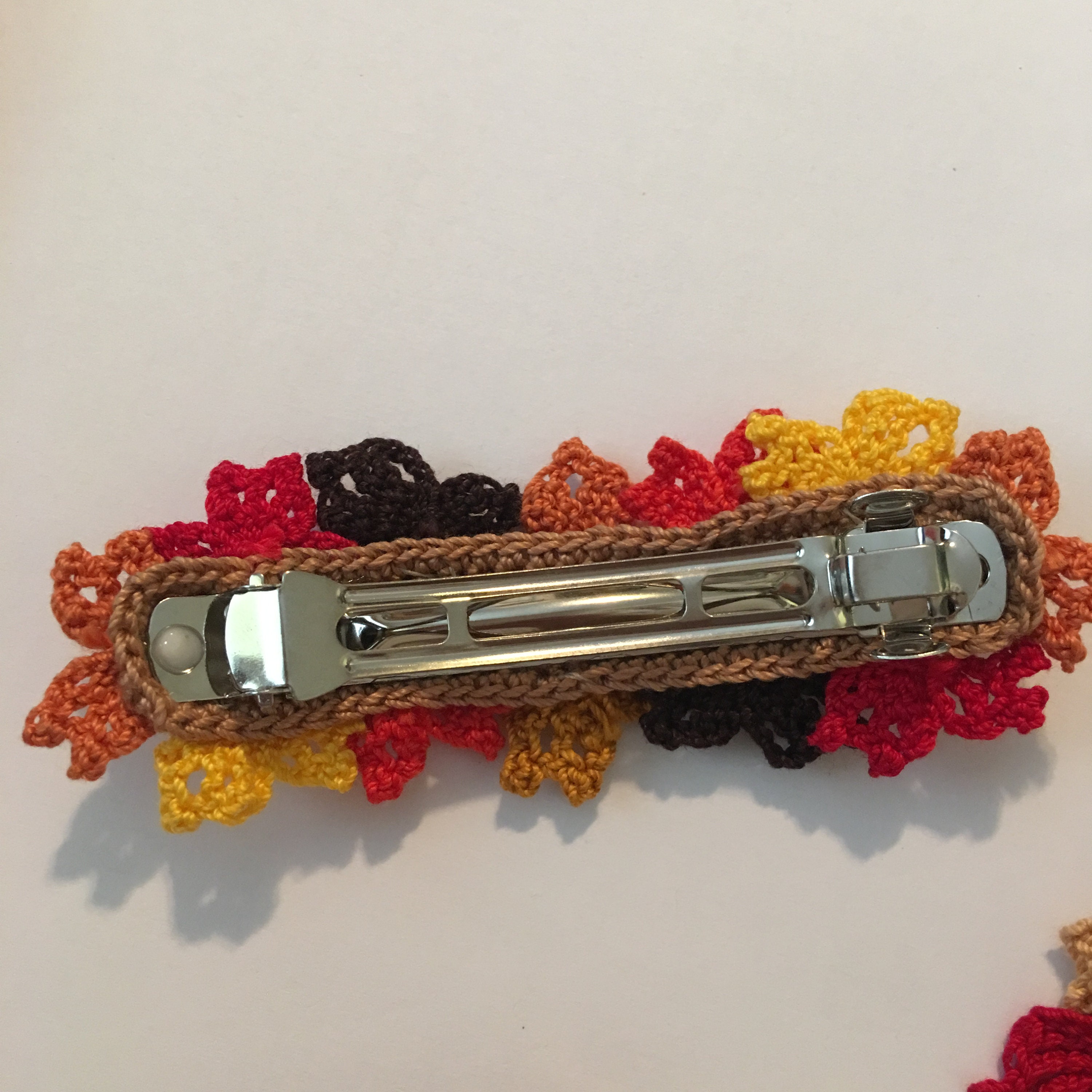 FALL FOLIAGE CROCHET Pattern for Brooch or Barrette - Etsy