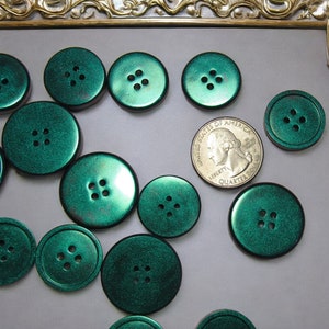 15 Shimmering Teal Blue-green Decorative Button Assortment. Buttons for ...