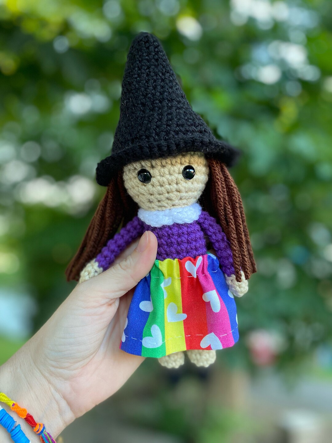 Pride Witch, Witch Amigurumi, Stuffed Doll, Rainbow - Etsy