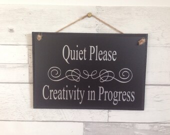 Quiet please sign | Etsy