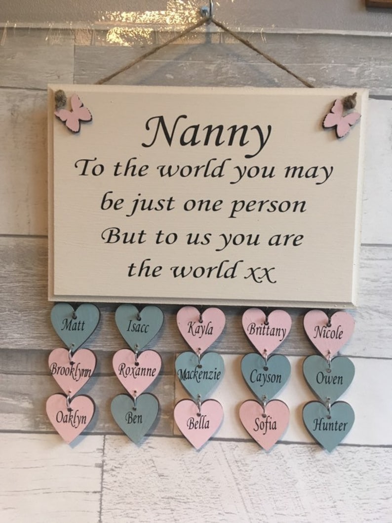 Nanny quoted wooden sign. Great for a Mothers Day gift. | Etsy