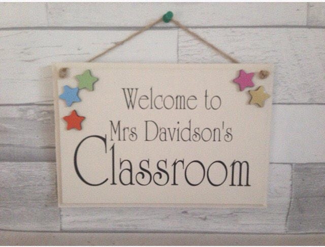 Fun Personalised Classroom Welcome Sign Great for a Newly | Etsy