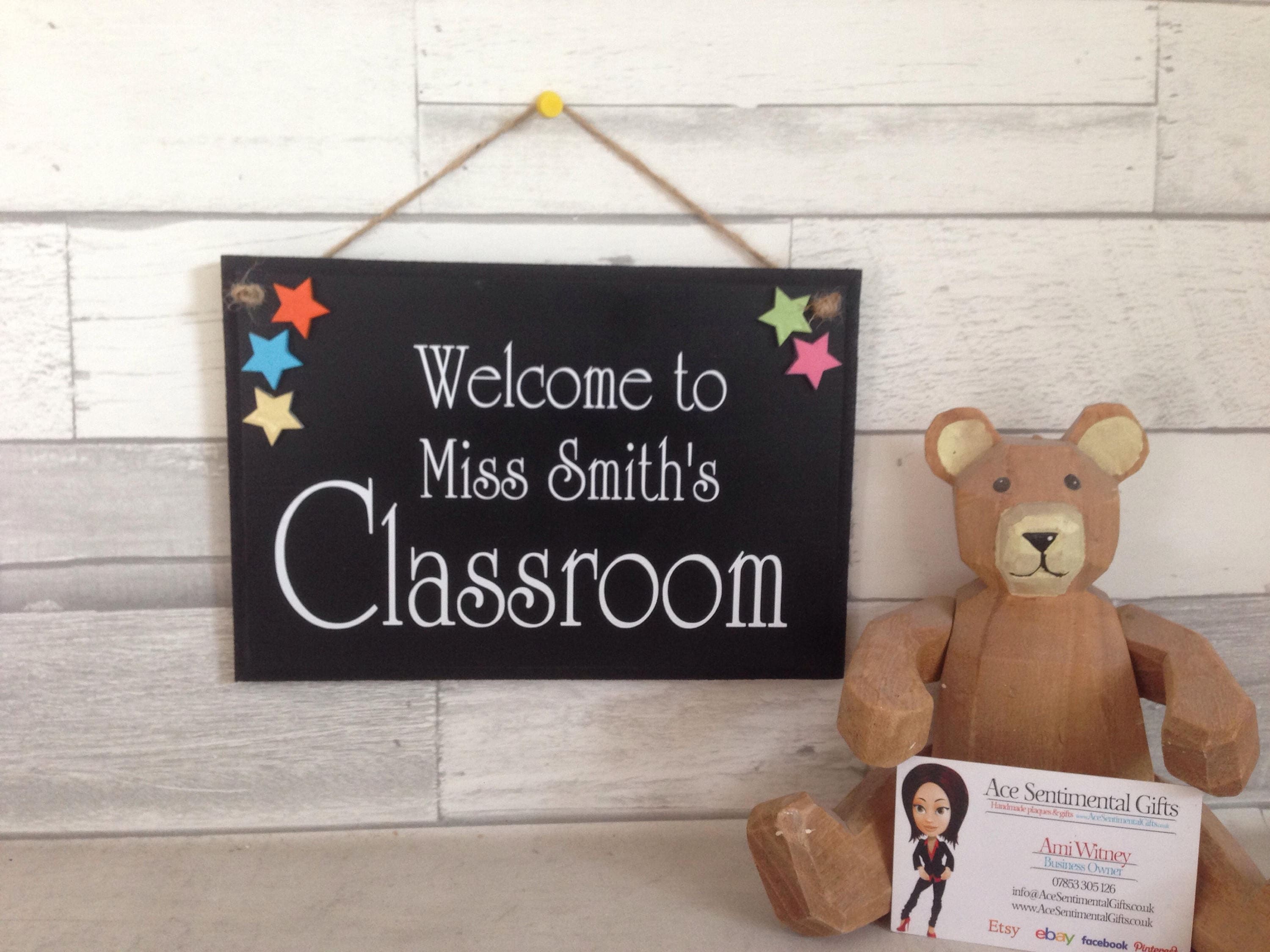 Fun Personalised Classroom Welcome Sign Great for a Newly - Etsy UK