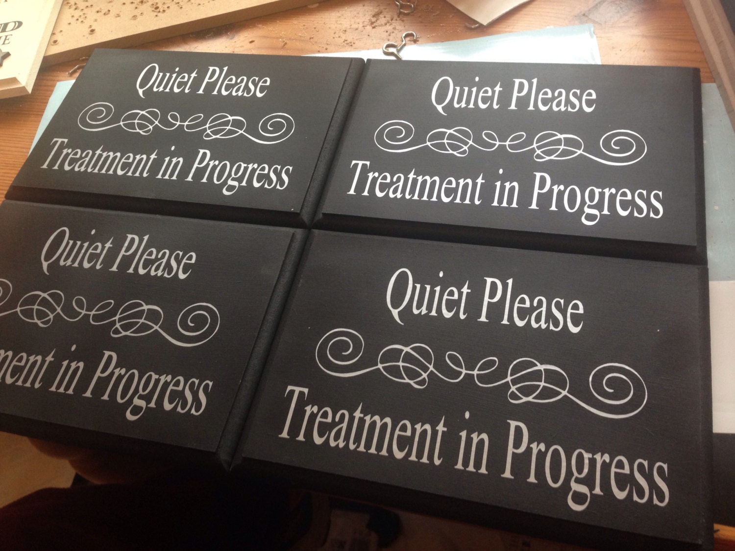 Treatment in Progress Notice Chunky Wooden Door Sign. Salon | Etsy UK