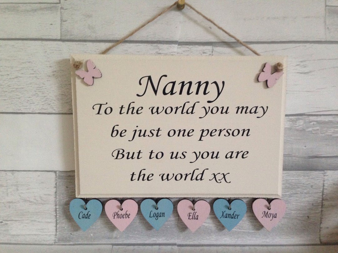 Nanny Quoted Wooden Sign. Great for a Mothers Day Gift. Wording Changed ...