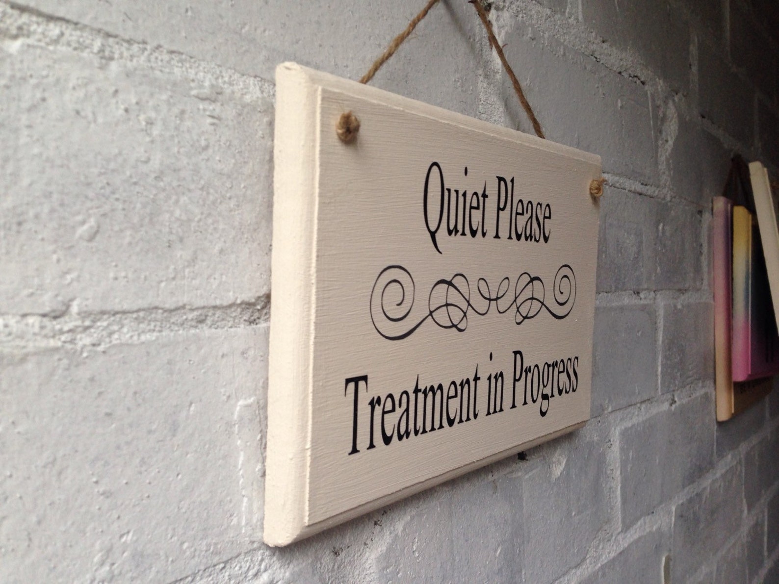 Treatment in Progress Notice Chunky Wooden Door Sign. Salon | Etsy UK