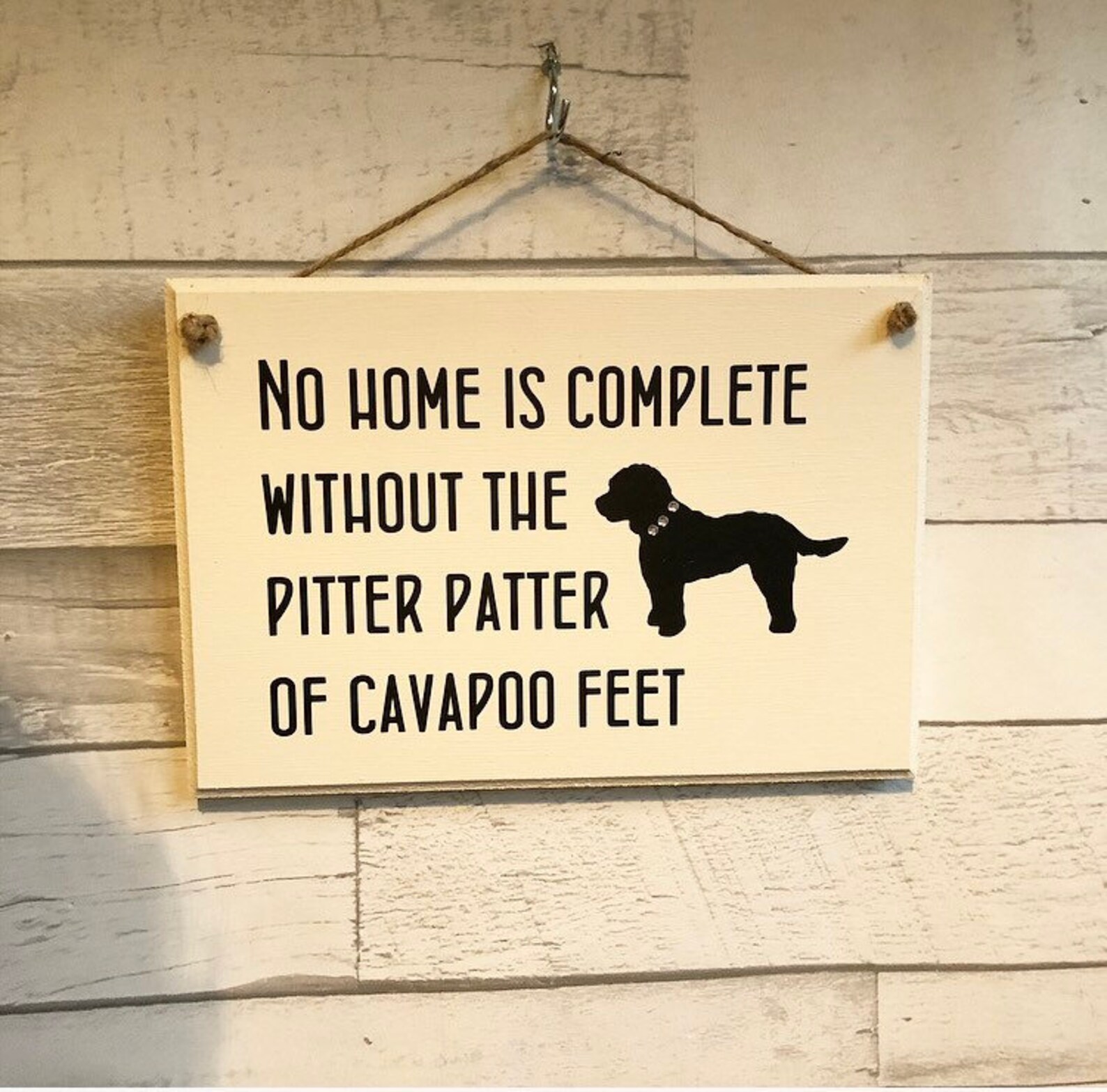 Cavapoo gift dog lover sign cavapoo quote painted sign dog | Etsy