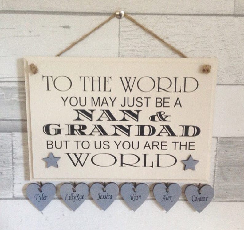 Personalised Nan and Grandad Gift, Present for the Grandparents - Etsy UK