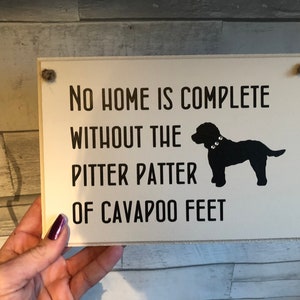 Cavapoo gift dog lover sign cavapoo quote painted sign dog | Etsy