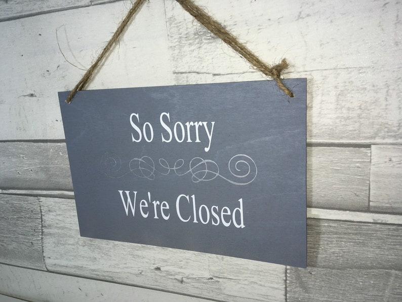 Double Sided Open Closed Shop Door Sign, - Etsy
