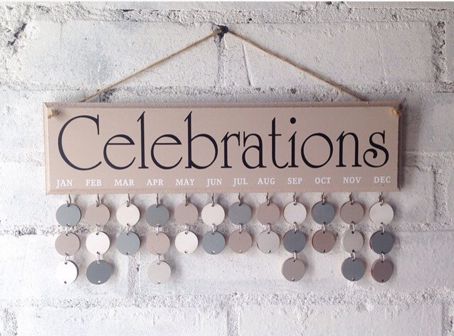 Family Celebrations Calendar Wooden Birthday Organiser. | Etsy