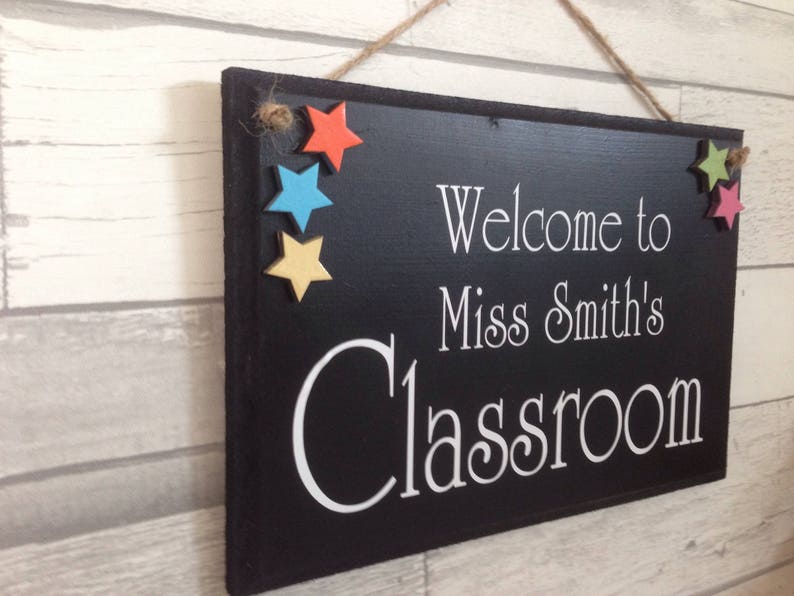 Personalised Classroom Welcome Sign New Teacher Gift Fun - Etsy