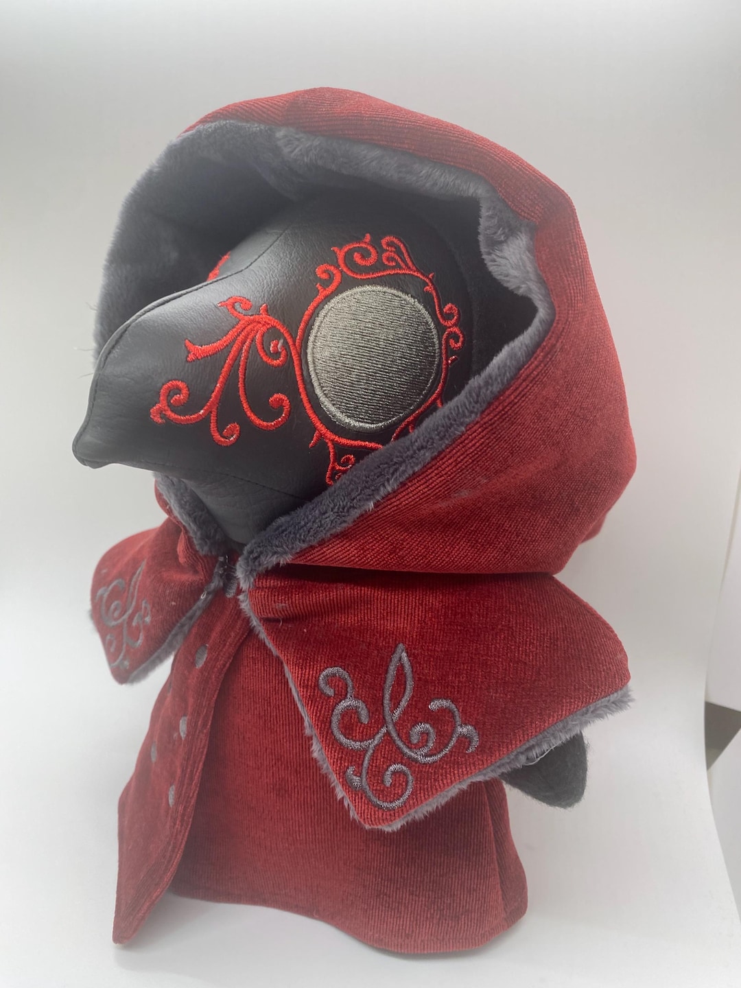Plague Doctor Plushie- Custom Art Doll, With Cape and Pouch ...