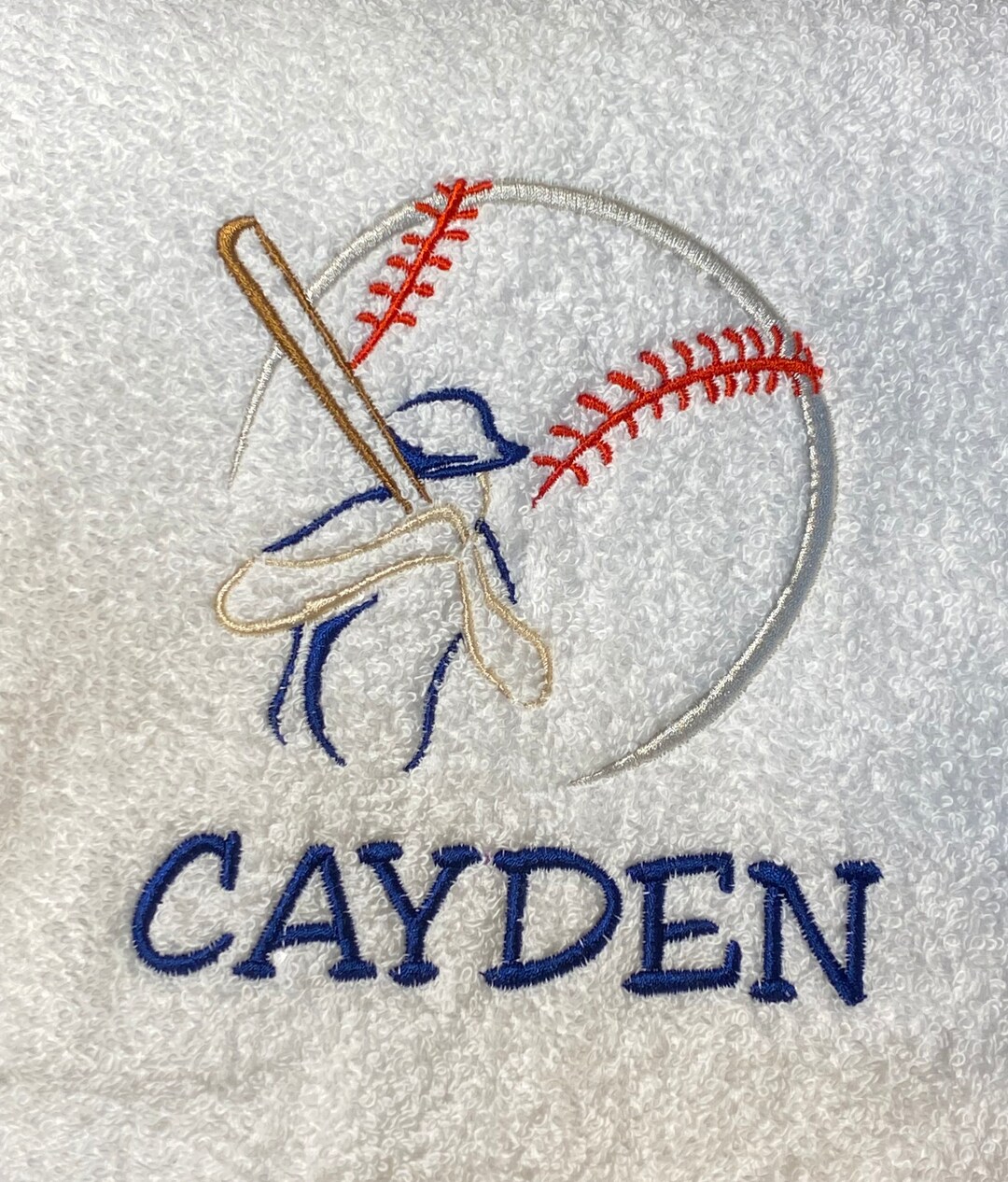 Embroidered Baseball Bath or Hand Towels, Senior Night Gifts ...