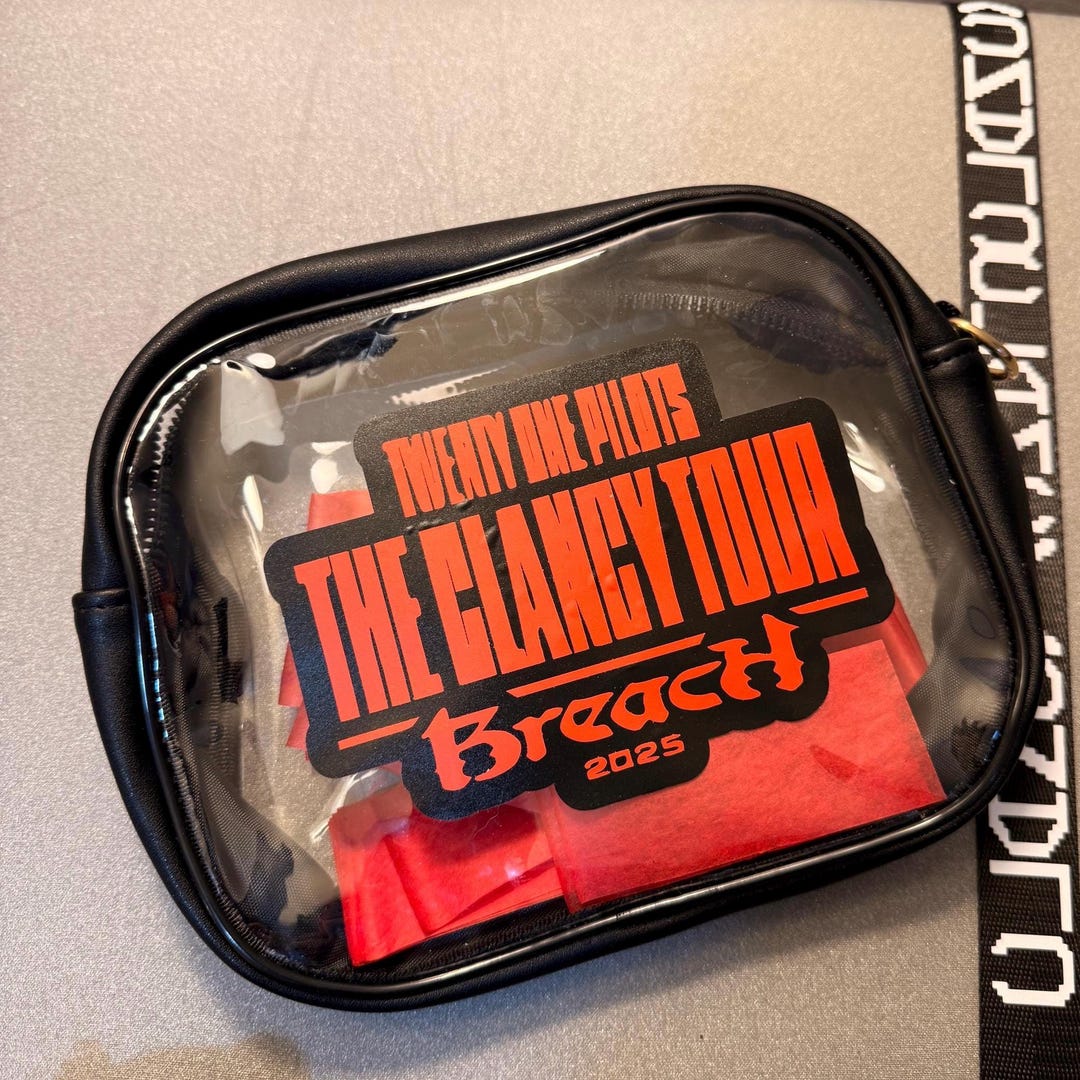 Twenty One Pilots Breach Tour Clear Crossbody Stadium Bag | Clancy ...