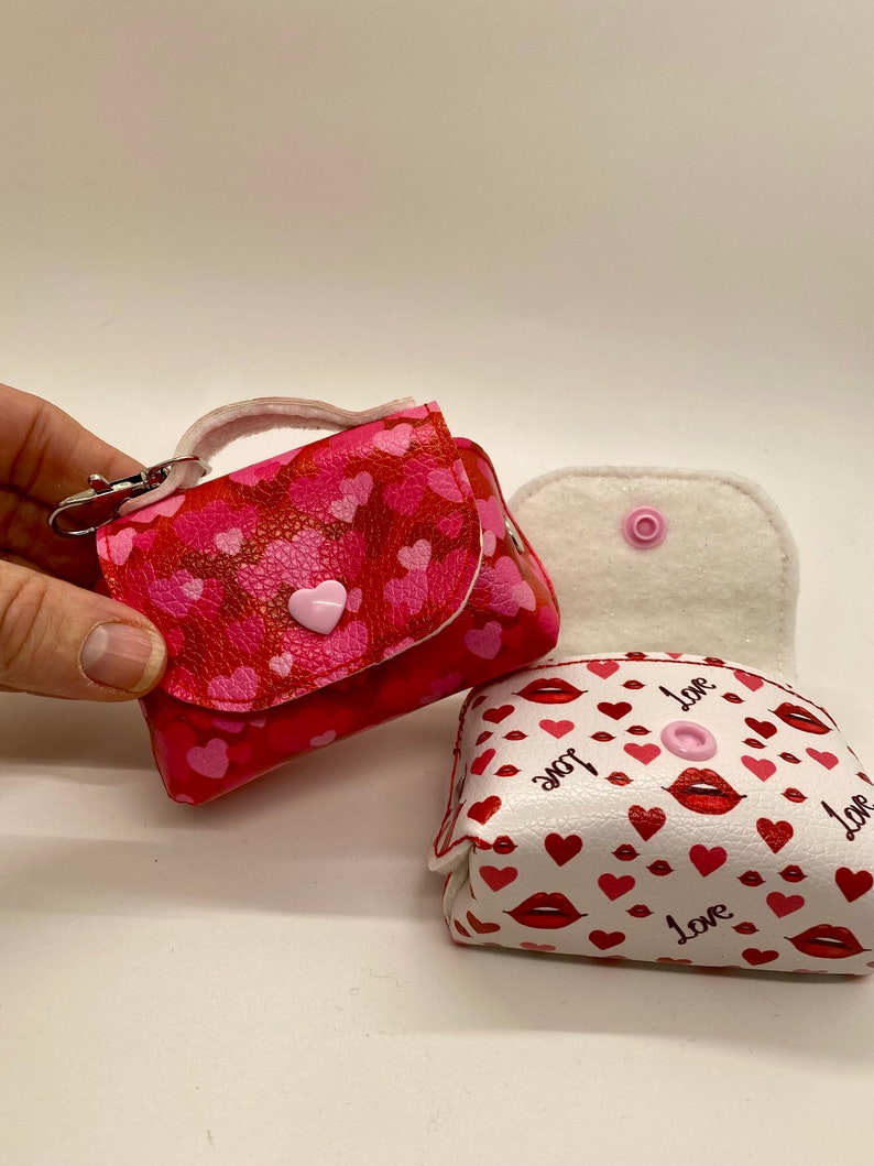 Valentine's Day Mini Purse Keychain, Personalized With Name Optional ...