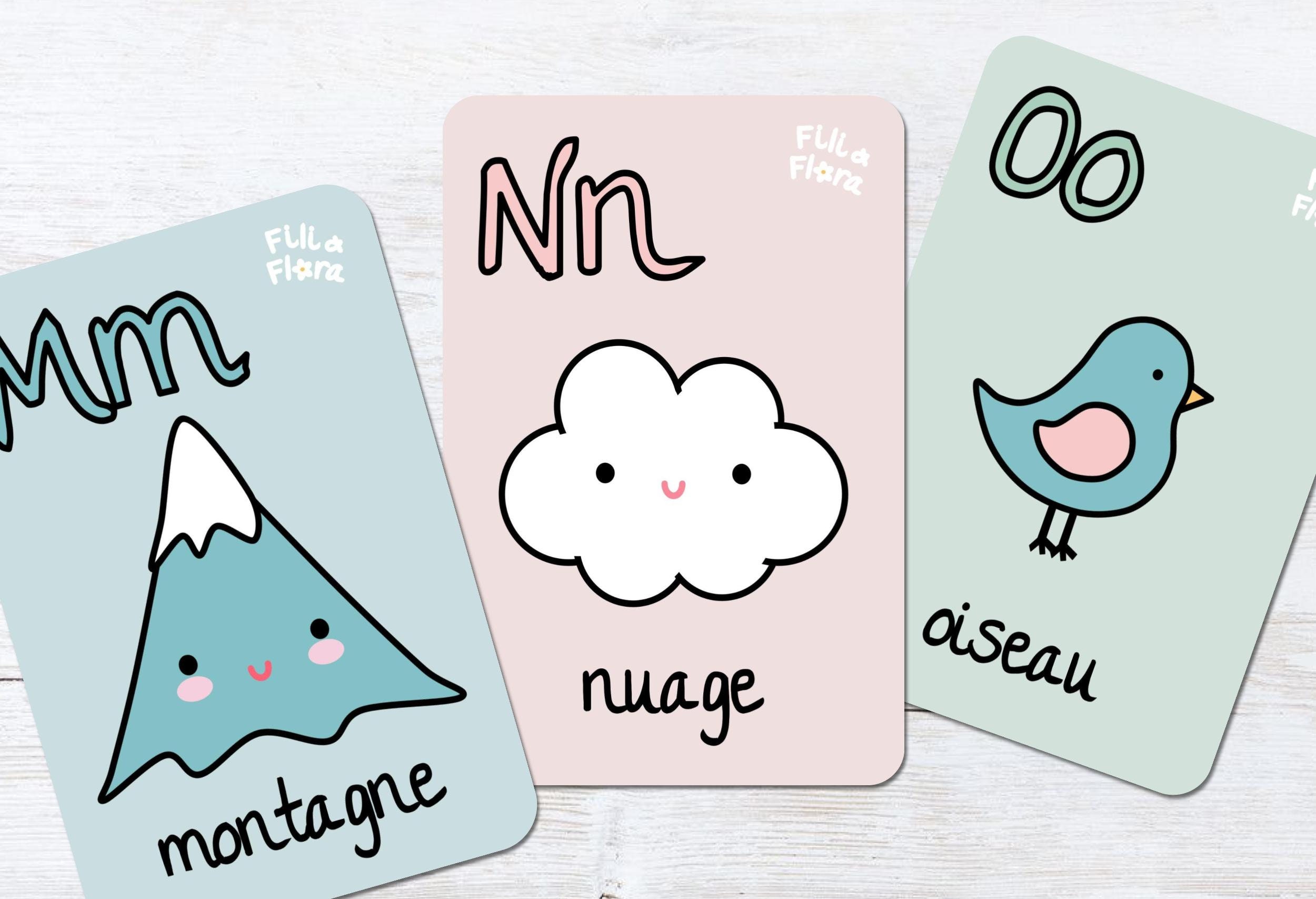 French Alphabet Flashcards Printable Digital PDF Educational - Etsy