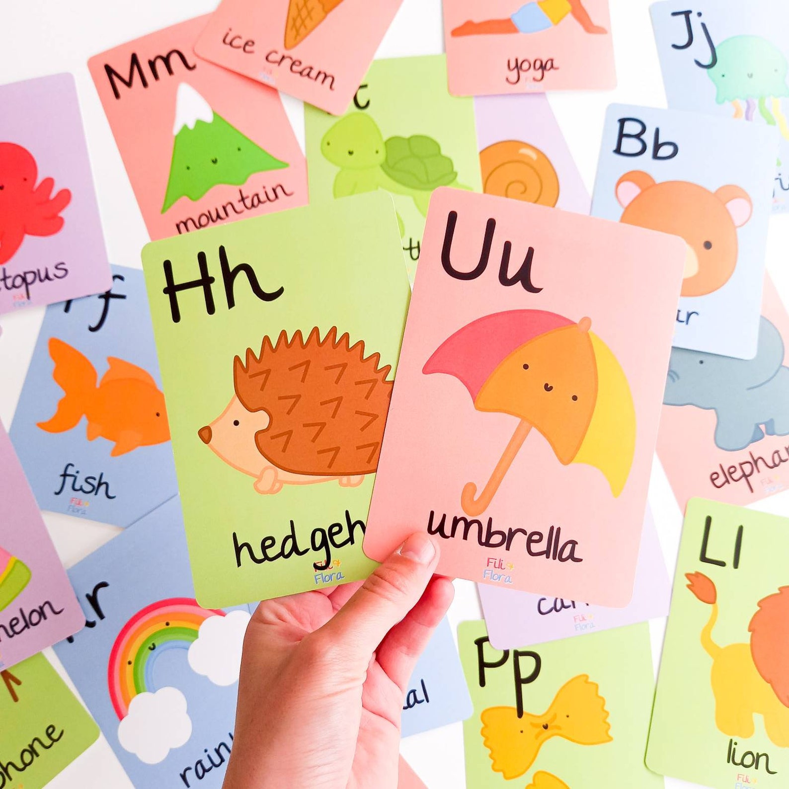 Colourful Alphabet Flashcards for Children Printable PDF - Etsy UK