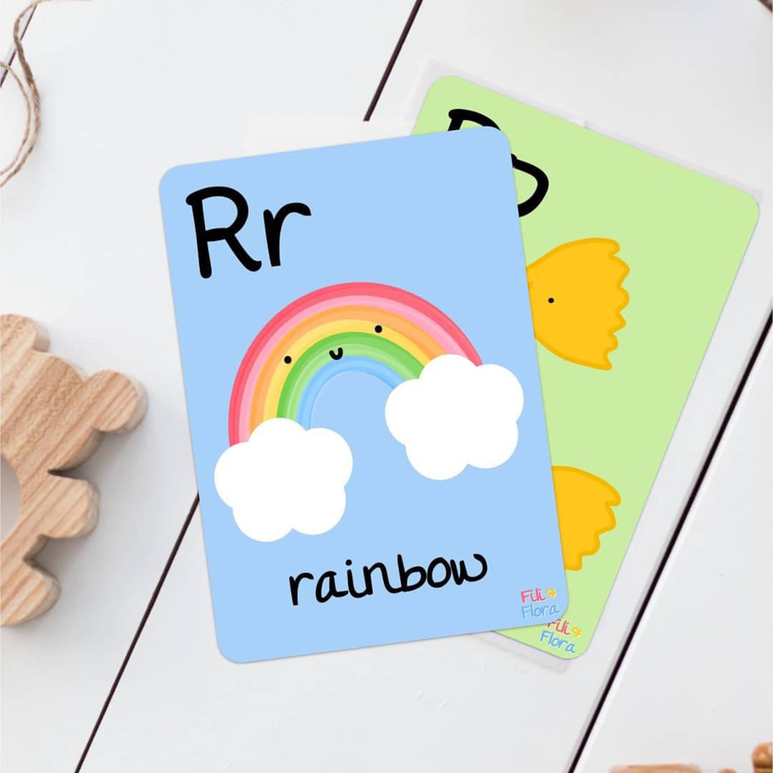 Colourful Alphabet Flashcards for Children Printable PDF - Etsy