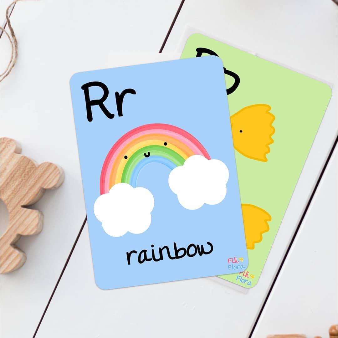 Colourful Alphabet Flashcards for Children Printable PDF - Etsy UK