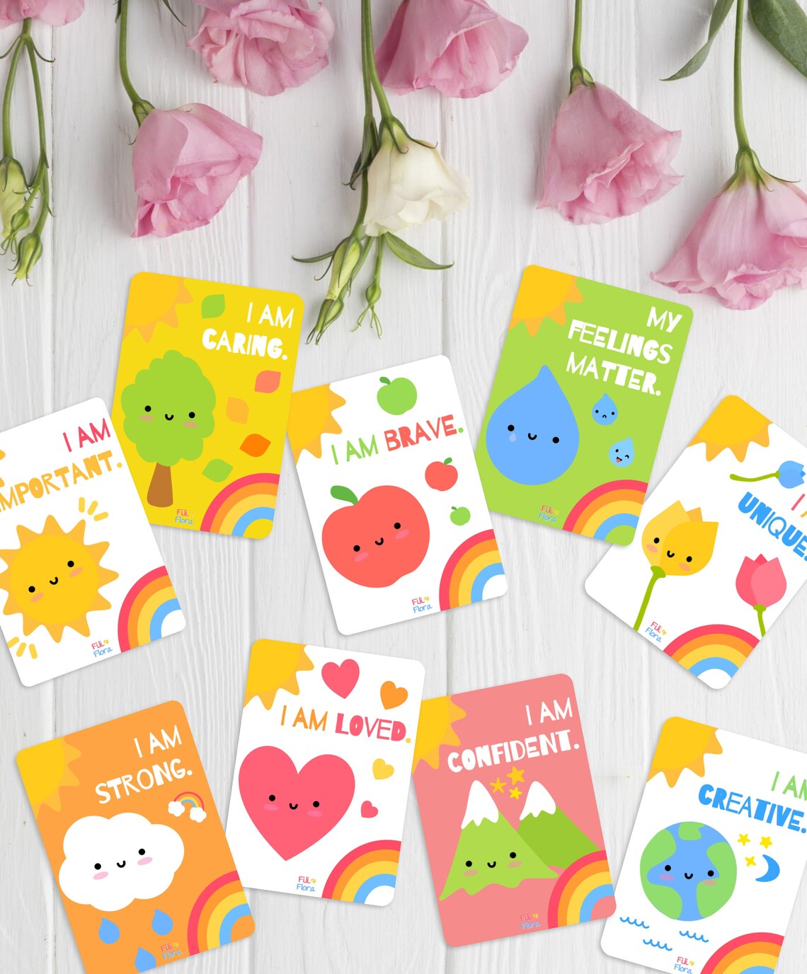 Positive Affirmation Flashcards for Children Printable PDF - Etsy