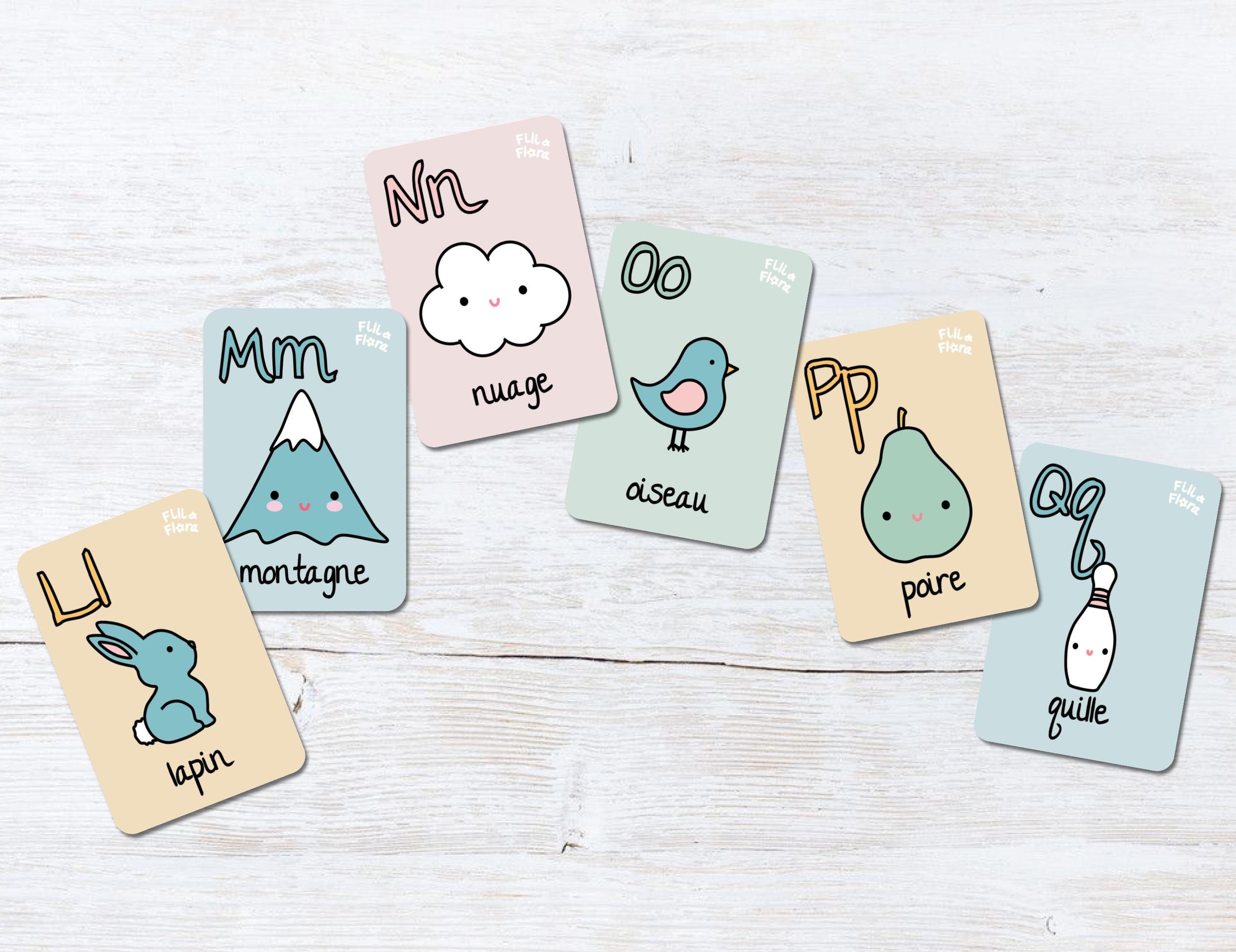 French Alphabet Flashcards Printable Digital PDF Educational - Etsy