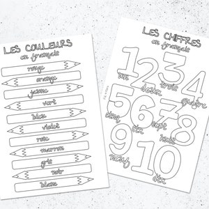 Printable French for Children Colouring-in Activities - Etsy