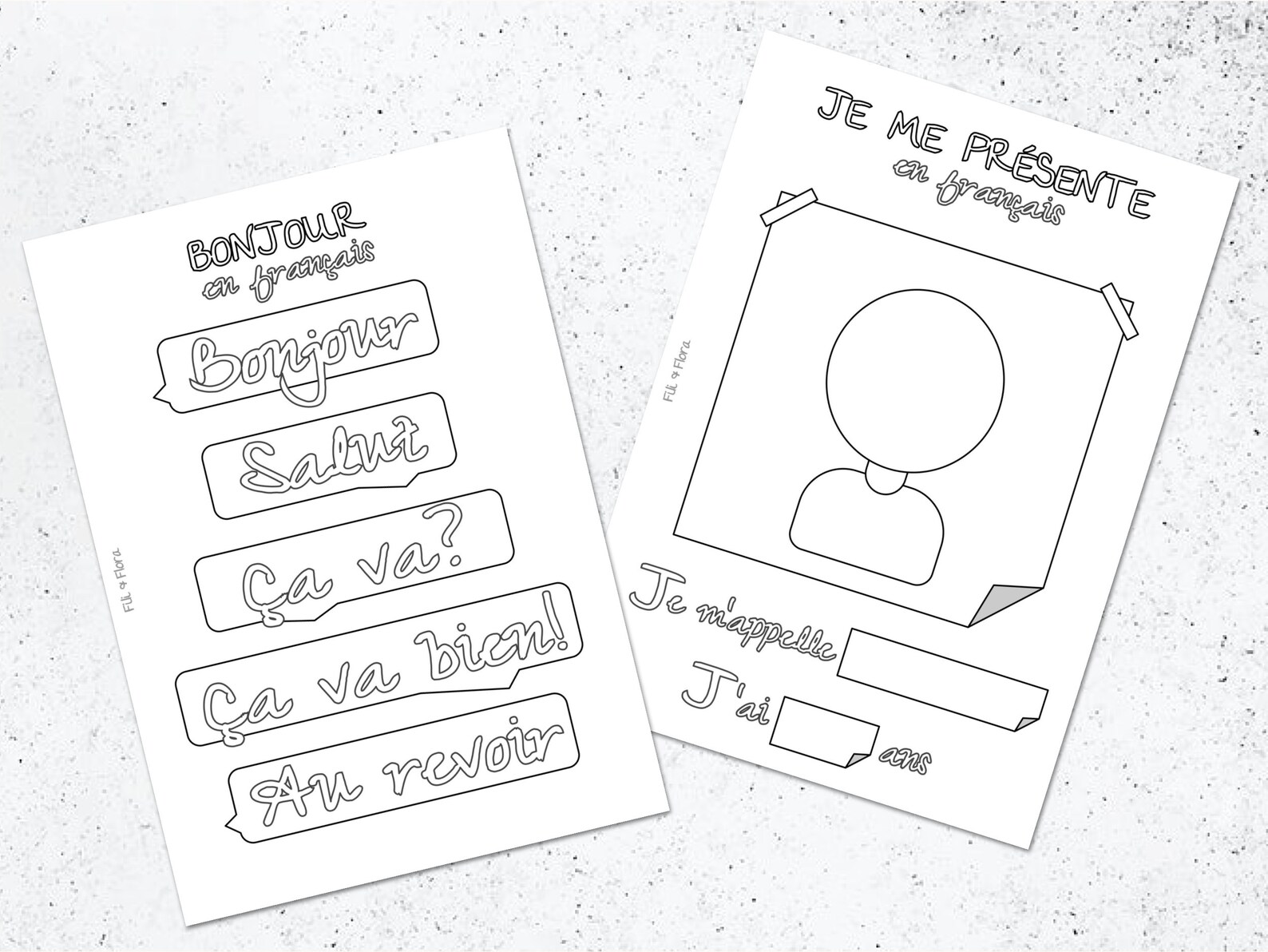 Printable French for Children Colouring-in Activities | Etsy