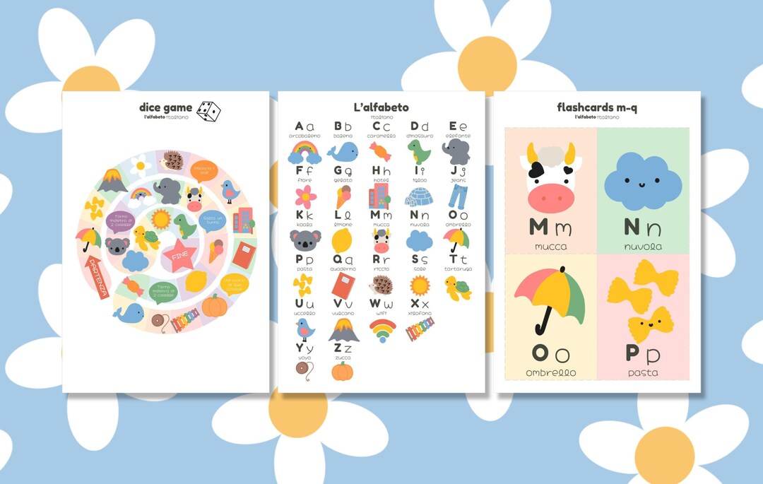 Italian Alphabet Activity Pack for Kids - Colouring Sheets, Abc ...