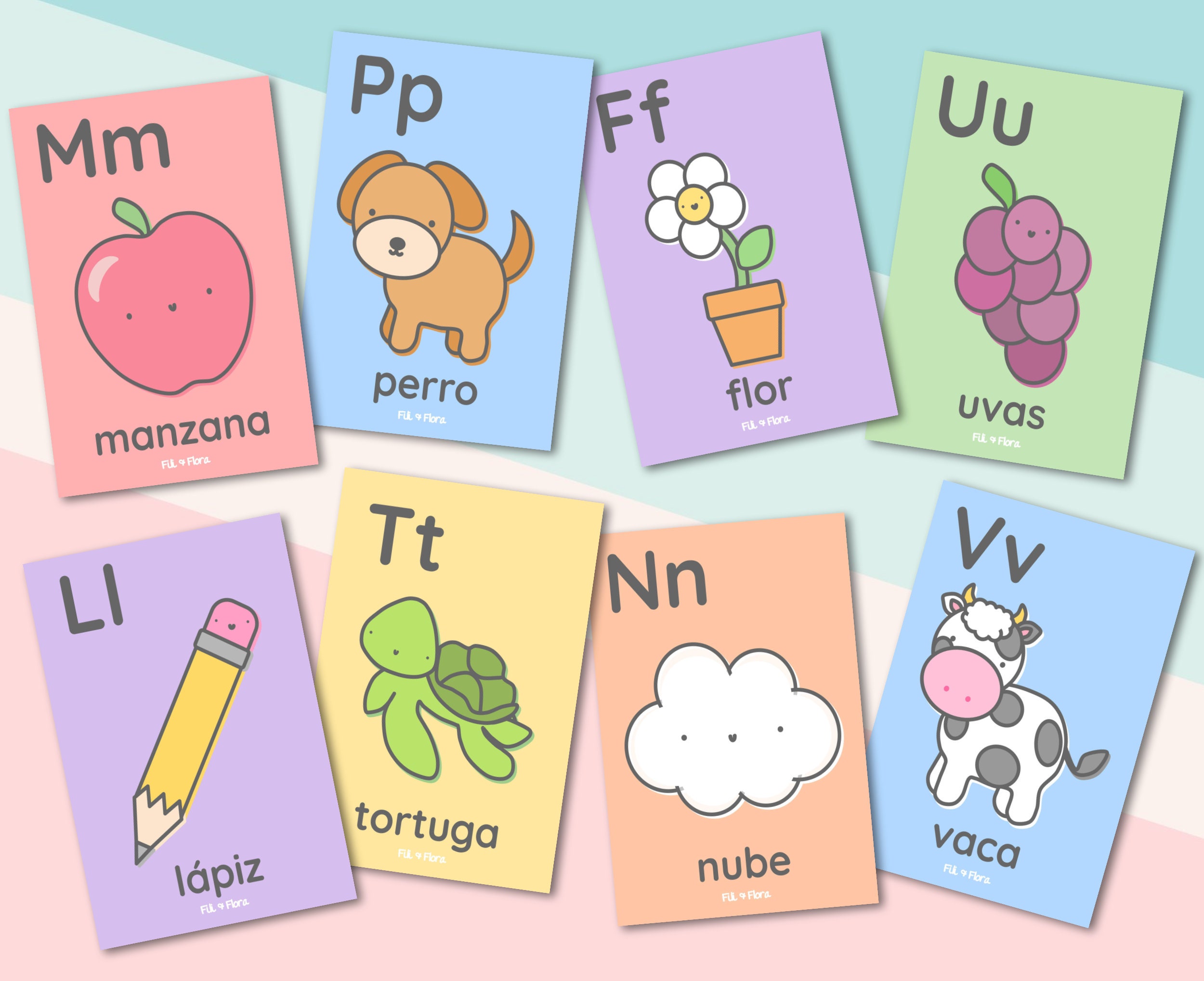 Printable Alphabet Flashcards English Or Spanish