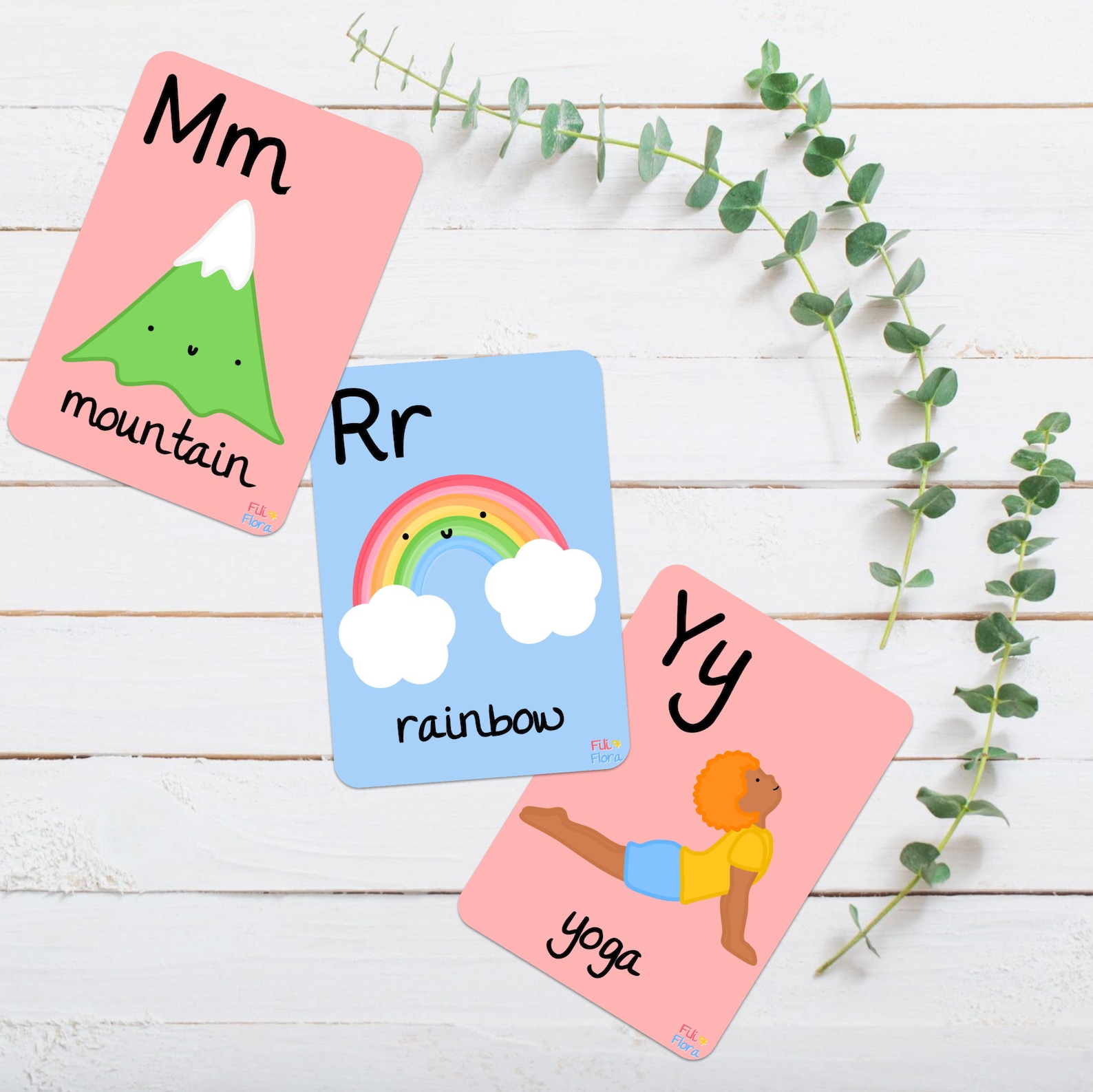 Colourful Alphabet Flashcards for Children Printable PDF - Etsy