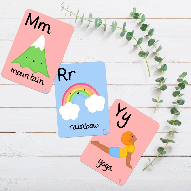 Colourful Alphabet Flashcards for Children, Printable PDF Download ABC ...