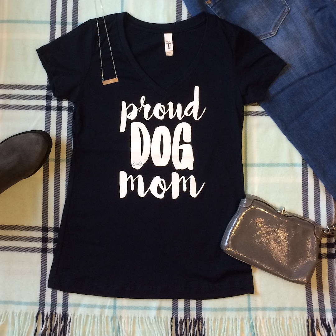 Dog Owner "proud Dog Mom" T-shirt - Etsy
