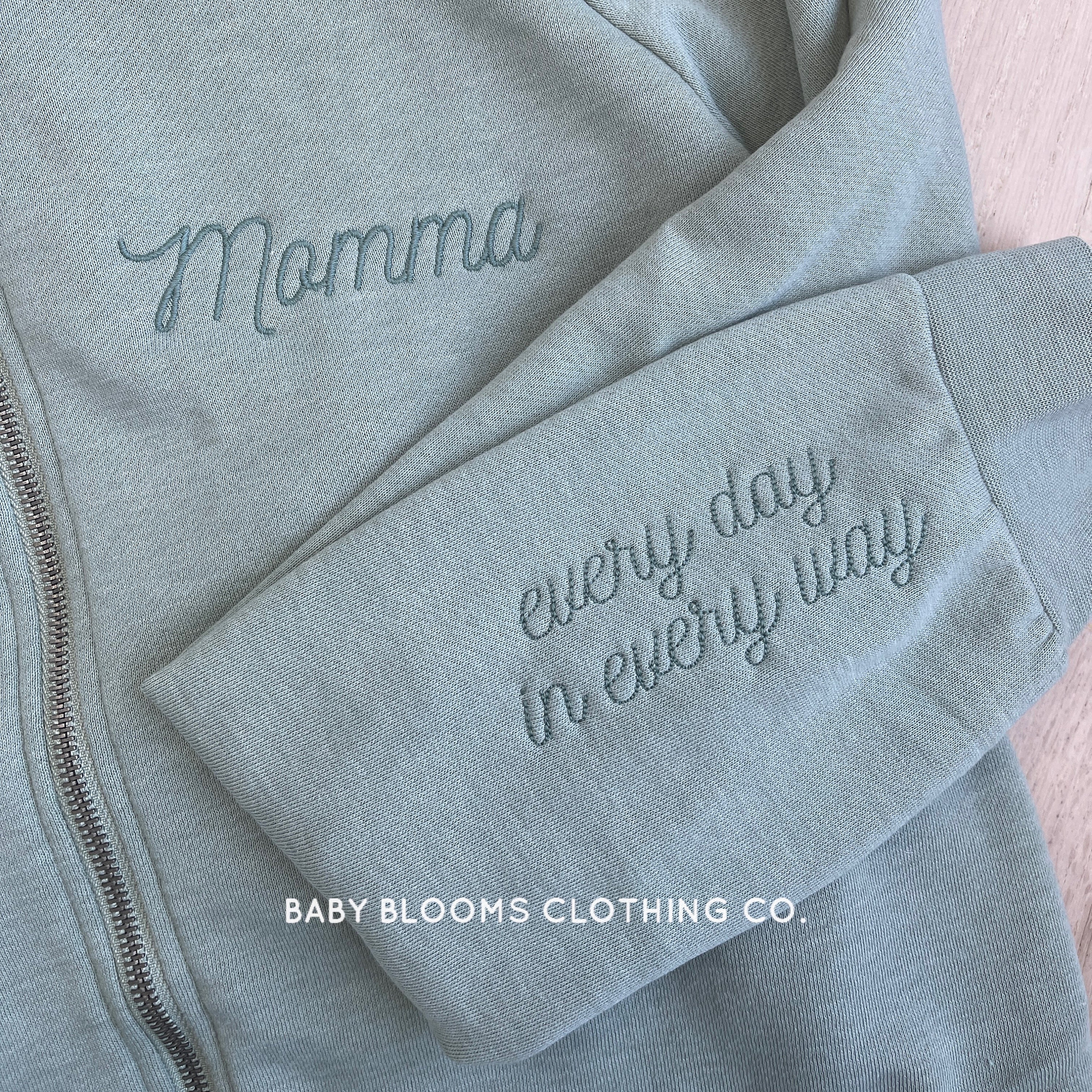 Customizable Grandma Embroidered Zip Hoodie Jacket | Grandkids Names ...