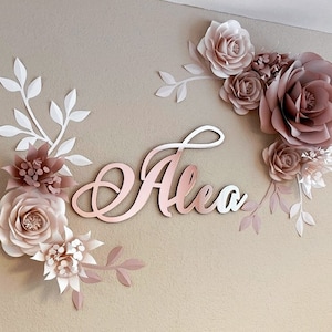 Luxury Baby Girl Nursery Name Sign Custom Mirror - Etsy